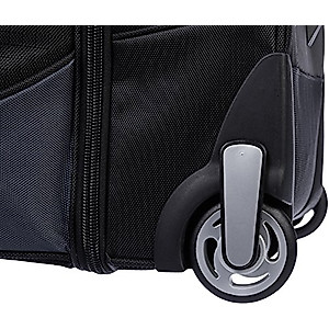 Amazon Basics Ripstop Wheeled Duffel, 35", Black