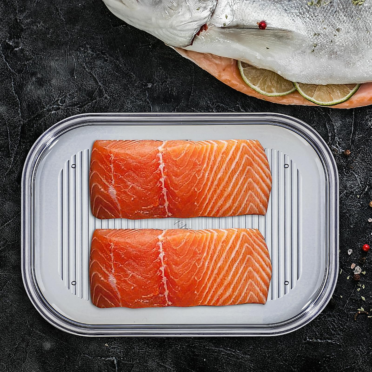 Deli Meat Container Fridge, deli meat containers with lids for Cold Cuts, Lunch Meats, Salami, Meal Prep Containers, BPA-Free 16 oz square deli containers for lunch meat