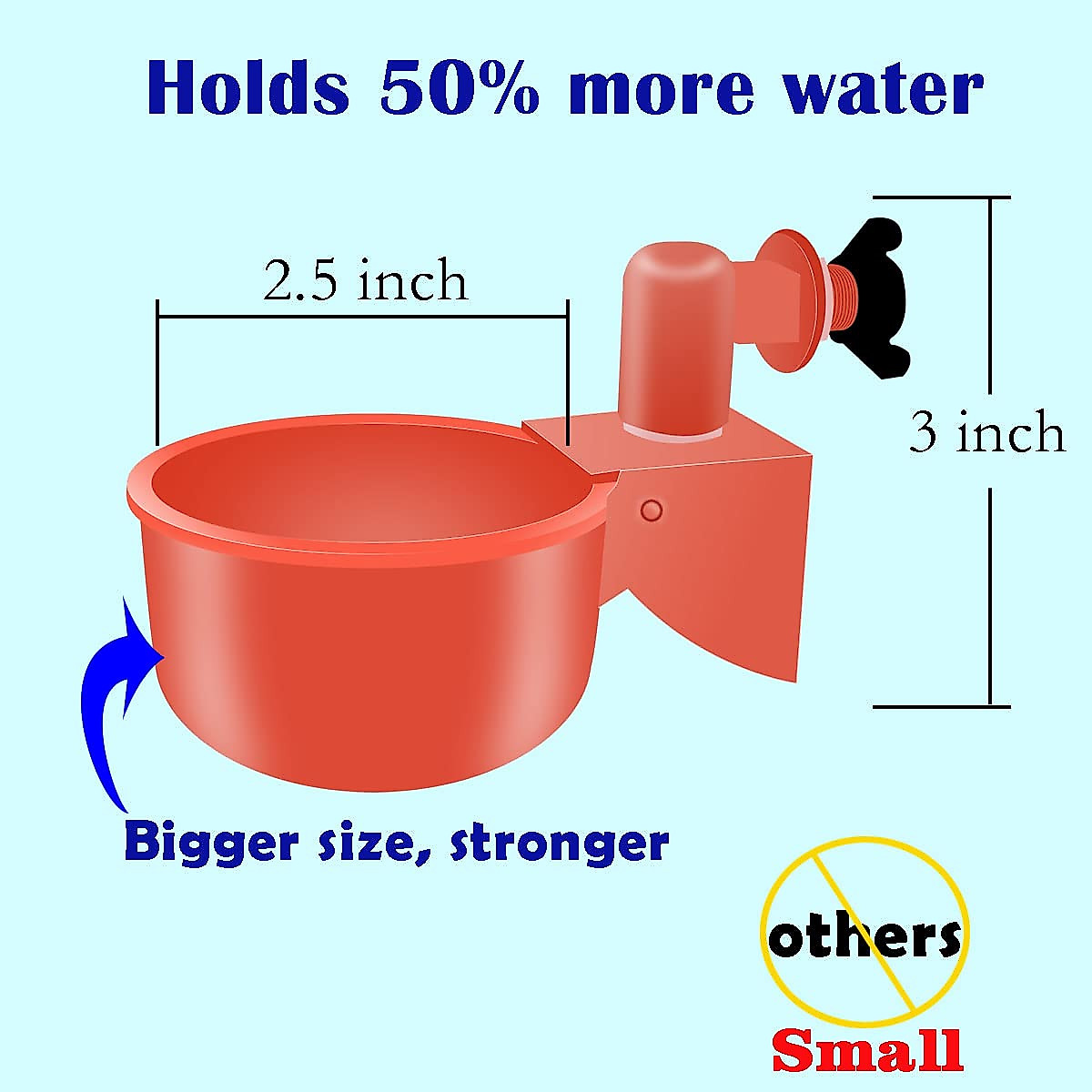 12 PCS Chicken Waterer,Chicken Water Cups,Chicken Feeder, No Waste Automatic Chicken Waterer, Keep It Clean Poultry Watering Cups,Free from Pollution Chicken Water Cup