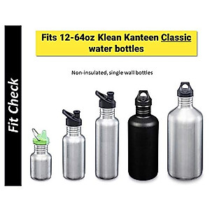 Standard-Mouth Replacement Flip Lid compatible with Hydroflask, Simple Modern Ascent, Classic Klean Kanteen. (Black)