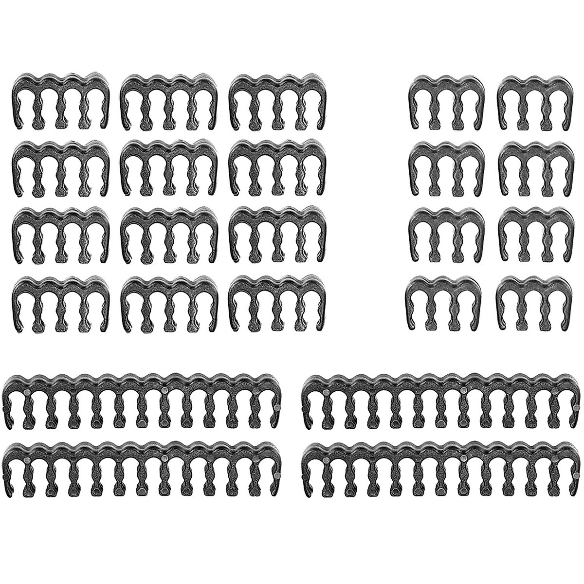 upHere 24 Pieces Set = 24-pin x 4, 8-pin x 12, 6-pin x 8 for 3 mm up to 3.4 mm/0.13inch- Black(3.4 mm/0.13inch)-CM245