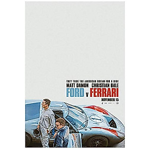 Ford Vs Ferrari Movie Poster 24 x 36 Inches Full Sized Print Unframed Ready for Display