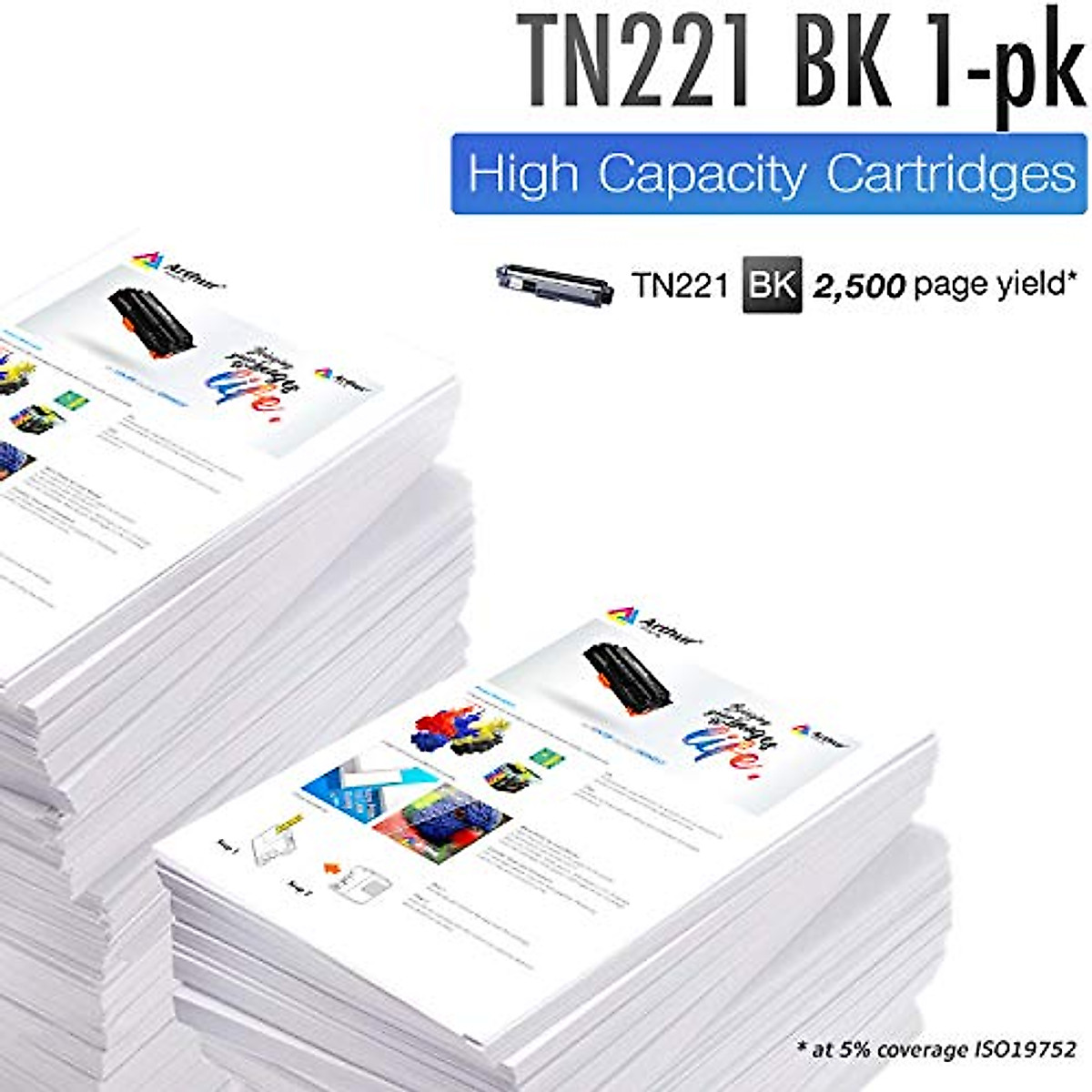 Arthur Imaging Compatible Toner Cartridge Replacement for Brother TN221 (Black, 1-Pack)