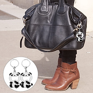 BESTOYARD 2PCS Panda Bottle Opener Keychain Cute Chinese Panda Beer Beverage Bottle Opener Key Ring Novelty Animal Bottle Opener for Women and Men Gift