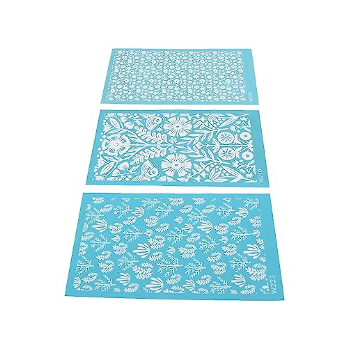 Silk Screen Stencils, Exercise Hands on Skills Polyester Develop Imagination Polymer Clay Silkscreen Print Kit Reusable for Jewelry Clay Earrings Decoration (208, 210, 223)