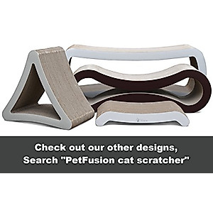 PetFusion Ultimate Cat Scratcher Lounge, Reversible Infinity Scratcher in Multiple Colors. Made from Recycled Corrugated Cardboard, Durable & Long Lasting