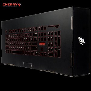 1STPLAYER Steampunk Mechanical Gaming Keyboard, Cherry MX Red Switches, Backlit Red LED, 104 Keys Full Size