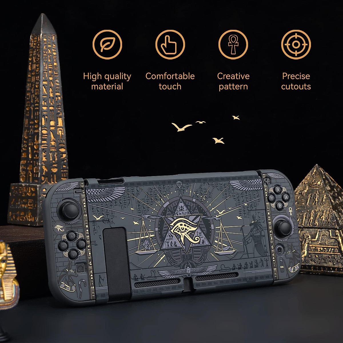 GeekShare Protective Case for Switch, Slim Cover Case Compatible with Nintendo Switch and Joy-Con - Shock-Absorption and Anti-Scratch (Land of Mystery) [Video Game]