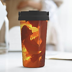 WANGXUEE Beach sunset Print 500ml Stainless Steel Travel Tumbler Double Wall Vacuum Insulated Coffee Mug