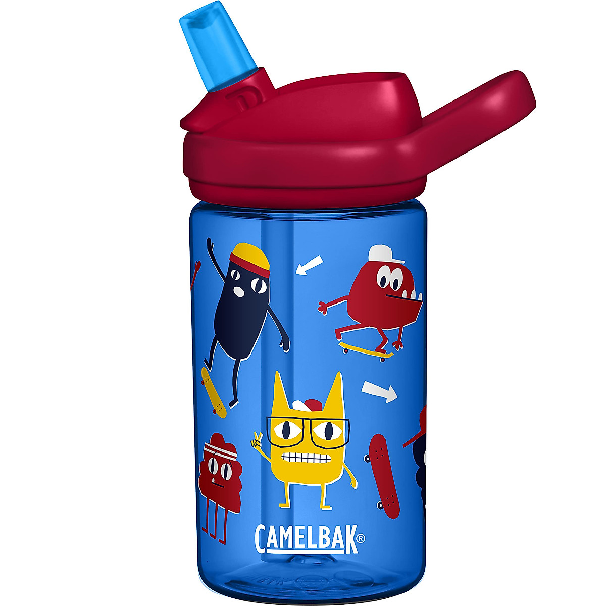 CamelBak Eddy+ Kids BPA-Free Water Bottle with Straw, 14oz, Skate Monsters (2282402040)