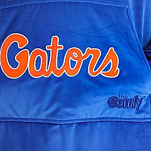 THE COMFY Original Quarter-Zip | University of Florida Logo & Insignia | Oversized Microfiber & Sherpa Wearable Blanket with Zipper, Seen On Shark Tank, One Size Fits All