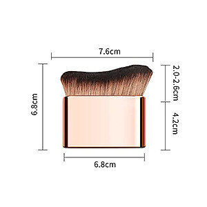2023 New Siren Makeup Brush, BeCausePro Siren Brush,Siren Makeup Brush, Suitable for liquid cosmetics (Rose Gold)