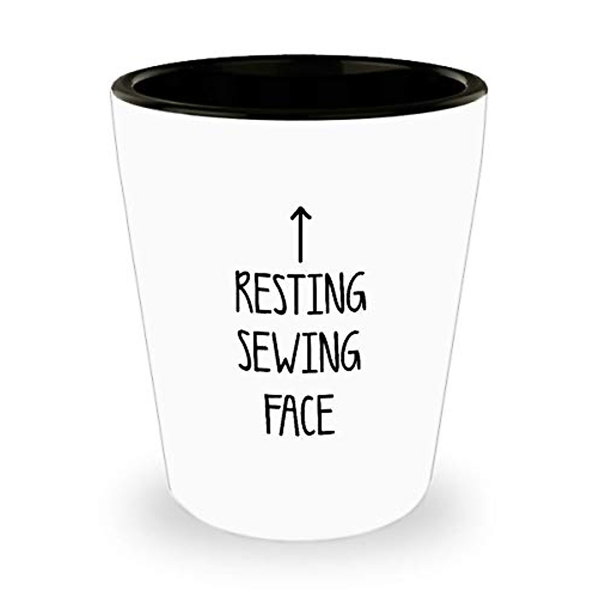 For Tailor Dressmakers Resting Sewing Drinking Face Funny Witty Gag Ideas Drinking Shot Glass Shooter Birthday Stocking Stuffer