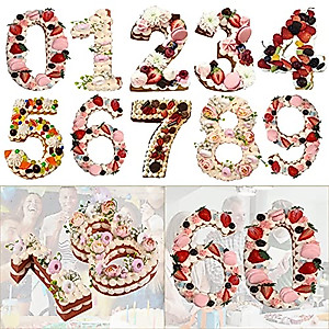 Yhywcy Number Cake Pan 10 Inch Large Silicone Number Cake Pans Baking Number Cake Molds for Birthday Wedding Anniversary Graduation(Number 5)