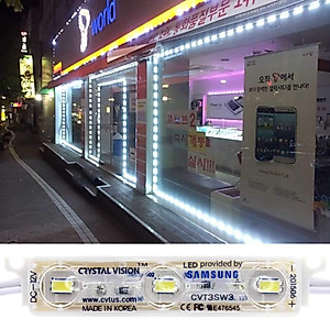 Crystal Vision CVT3SW3K-KIT50 LED Storefront Window Kit/Plug & Play Samsung LED Bulb Made in Korea 50 ft, White