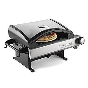 Cuisinart CPO-600 Portable Outdoor Pizza Oven & QG-012B LP Adapter Hose, 4 feet, Black