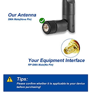 10dBi SMA 4G LTE Antenna, Network Antenna Cellular Antenna with SMA Male Connector, WiFi Aerial Router Antenna for Modem CPE Router Hotspot Wireless Network Card Outdoor Security Camera-2 Packs