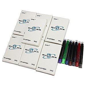 Gullor 35 PCS International Size Pen Ink Cartridge to Fit Jinhao Fountain Pens, 7 Colors, 7 Packs