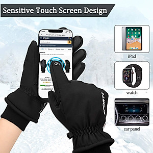 Cevapro -30℉ Winter Gloves Waterproof Cold Weather Gloves Touchscreen Thermal Ski Gloves for Men Women Running