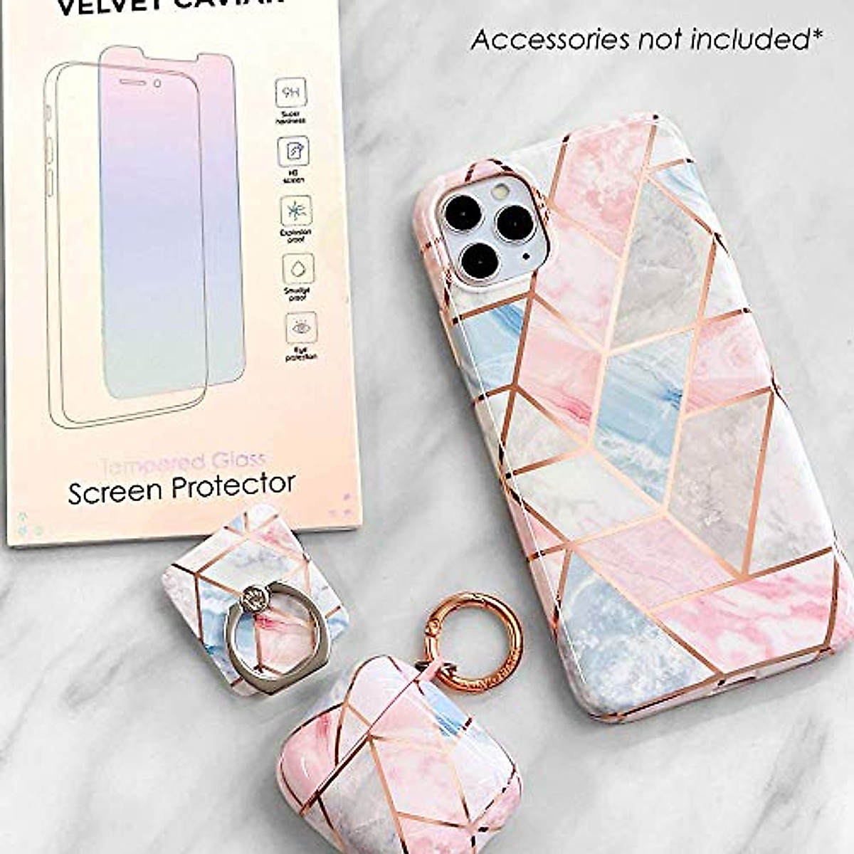 Velvet Caviar Compatible with iPhone 11 Case [8ft Drop Tested] w/Microfiber Lining - Cute Protective Phone Cases for Women - Funda para iPhone 11 (Geometric Marble)