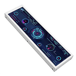 Computer Temp Monitor, 8.8in IPS 1920x480 60Hz PC Sensor Panel Display Multifunction for Desktop