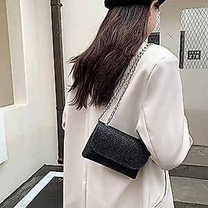 mojoyce Fashion Shiny Sequins Clutch Evening Bag Sparkling Designer Women PU Handbags