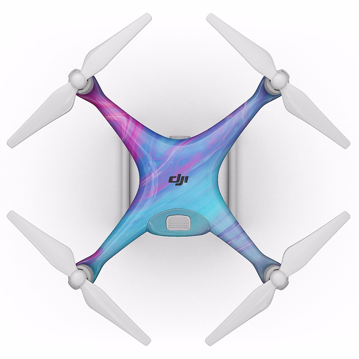 Design Skinz Design Skinz Marbleized Pink Ocean Blue v32 Full-Body Wrap Decal Skin-Kit Compatible with The Drone DJI Inspire 1