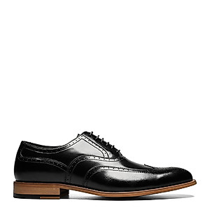 STACY ADAMS mens Dunbar - Wingtip Oxford, Black, 11.5 US