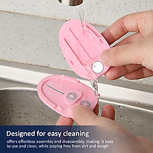 KNIFRTISAM Extractable & Magnetic Bread Lame Dough Scoring Tool, Professional Sourdough Scoring Tool for Sourdough Bread Baking & Bread Making Tools 10 Razor Blades- Pink