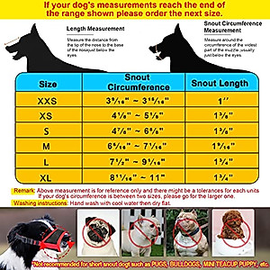 Brilliant Paw Dog Muzzle, Breathable Cloth Muzzle Anti Barking Biting Chewing, Soft Muzzle Dog with Adjustable Velcro, Muzzles for Extra Small, Small, Medium and Large Sized Dog