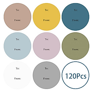 Anwyll to from Tags Stickers,120Pcs 2.5Inch Gift Tags Labels Stickers,Boho to and from Name Tags Stickers,Self-Adhesive Present Labels Stickers for Gift Canning Bag Christmas Birthday Party Wedding