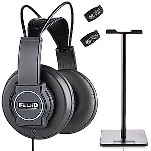 Fluid Audio Focus Headphone Mixing & Playback System with Software Bundle with Audiomate Headphones Stand and 2x Cable Ties