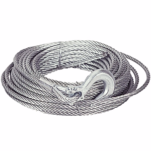 Mile Marker 19-50020C Steel Cable for Winch, 3/8" X 100'