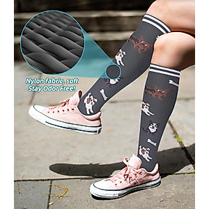 FuelMeFoot Compression Socks For Women Men Circulation - Graduated Support Knee High Socks For Nurses, Travel, Athletic