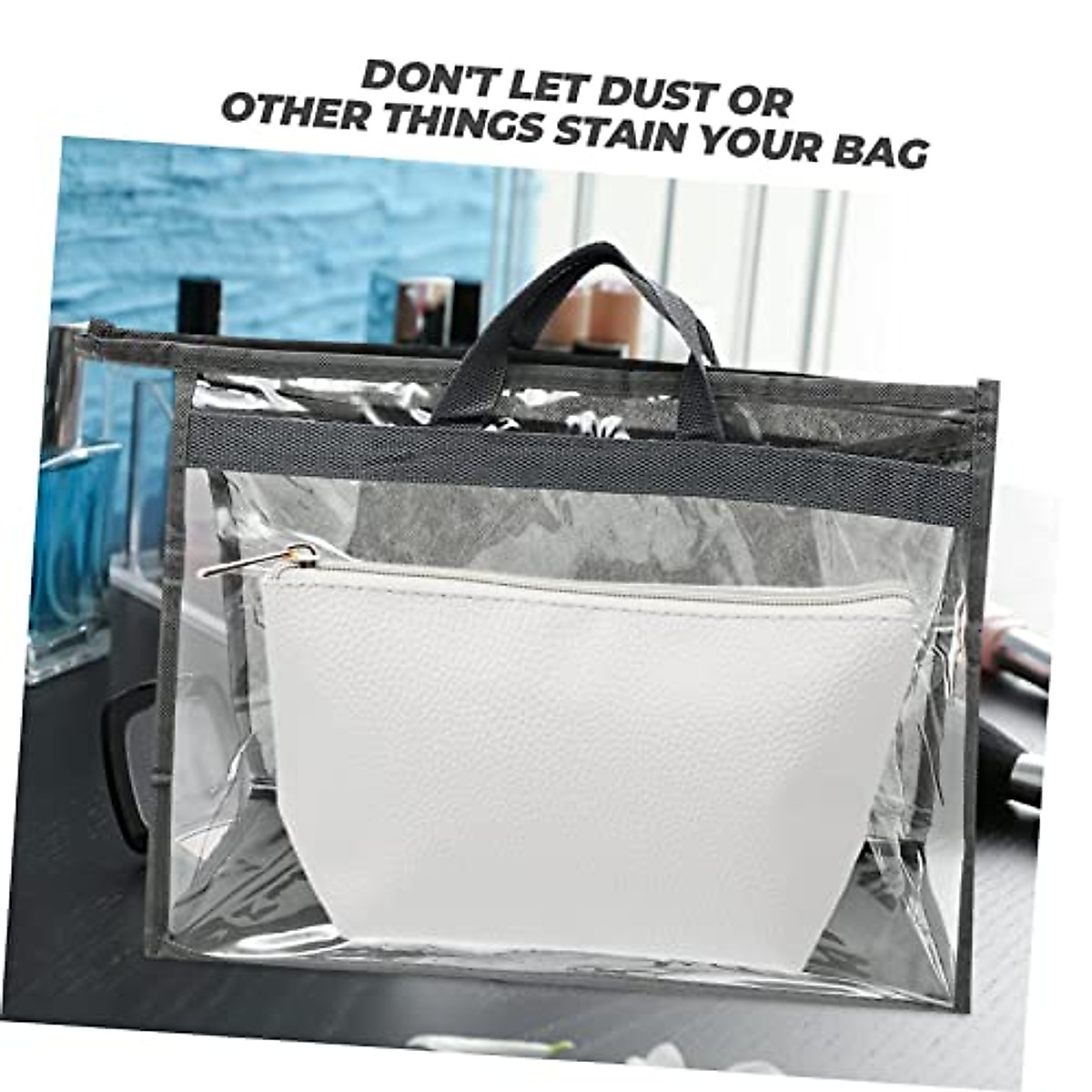 Cabilock 15 Pcs Bag Hanging Bag Hanging Storage Bag Clear Storage Bag House Kits Hanging Storage Pockets Proof Bag Organizer Purse Bag Closet Handbag Organizers Purse Storage Seal