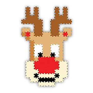 Fat Brain Toys Holly Jolly Jixelz Snowman - Holiday Picture-Building Craft Kit, 6+