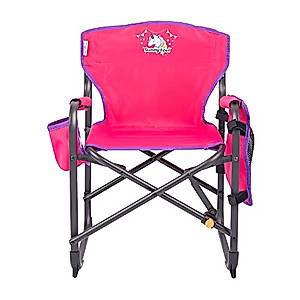 SUNNYFEEL Small Camping Chair, Portable Folding Aluminum Directors Chairs Lightweigh with Cup Hold, Pocket for Beach,Trip,Picnic,Outdoor Sports Events Foldable Camp Lawn Chair with Backpack Straps