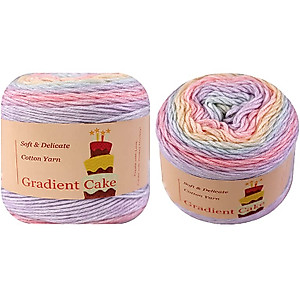 2-pk Gradient Cake Cotton Ball by Yonkey Monkey (1171) Knitting Crochet