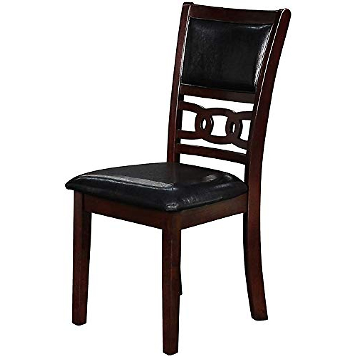 New Classic Furniture Gia 5-Piece Round Dining Set with 1 Dining Table and 4 Chairs, 47-Inch, Ebony