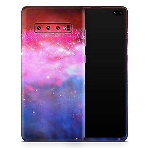 DesignSkinz Vivid Pink and Blue Space Protective Vinyl Decal Wrap Skin Cover Compatible with The Samsung Galaxy S20 (Screen Trim & Back Glass Skin)