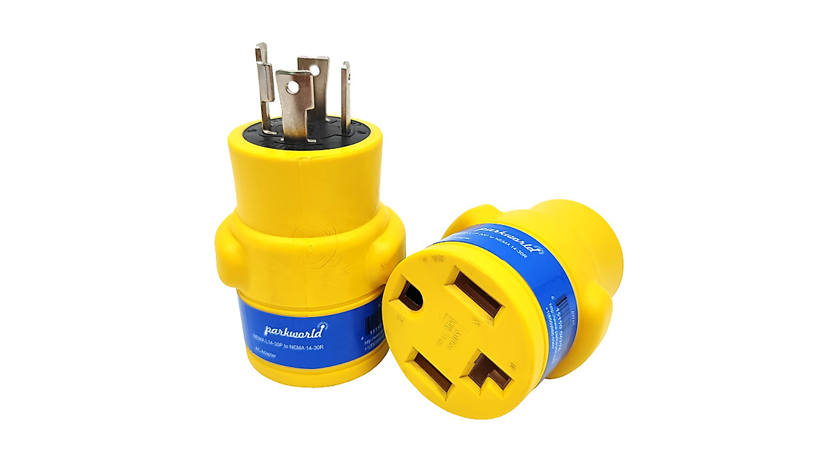 Parkworld 62961 NEMA L14-30P to 14-30R Adapter 30A Generator Plug