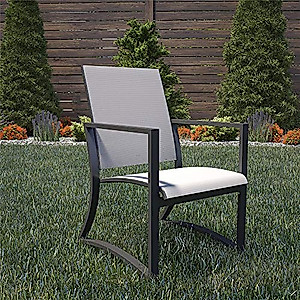 Cosco Outdoor Living Cosco Outdoor Furniture Dining Chairs, Light Gray