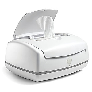 Prince Lionheart Premium Wipes Warmer, Nursery Essential, Includes the everFRESH Pillow System That Prevents Dry Out, Integrated Night Light for Night Time Changes