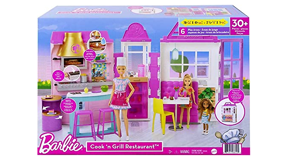 Barbie Cook ‘n Grill Restaurant Playset for Kids