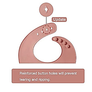 PandaEar Silicone Bibs for Babies Toddlers Girls| Adjustable Waterproof BPA Free Soft Durable Silicone Baby Bibs for eating with Large Pocket Food Catcher