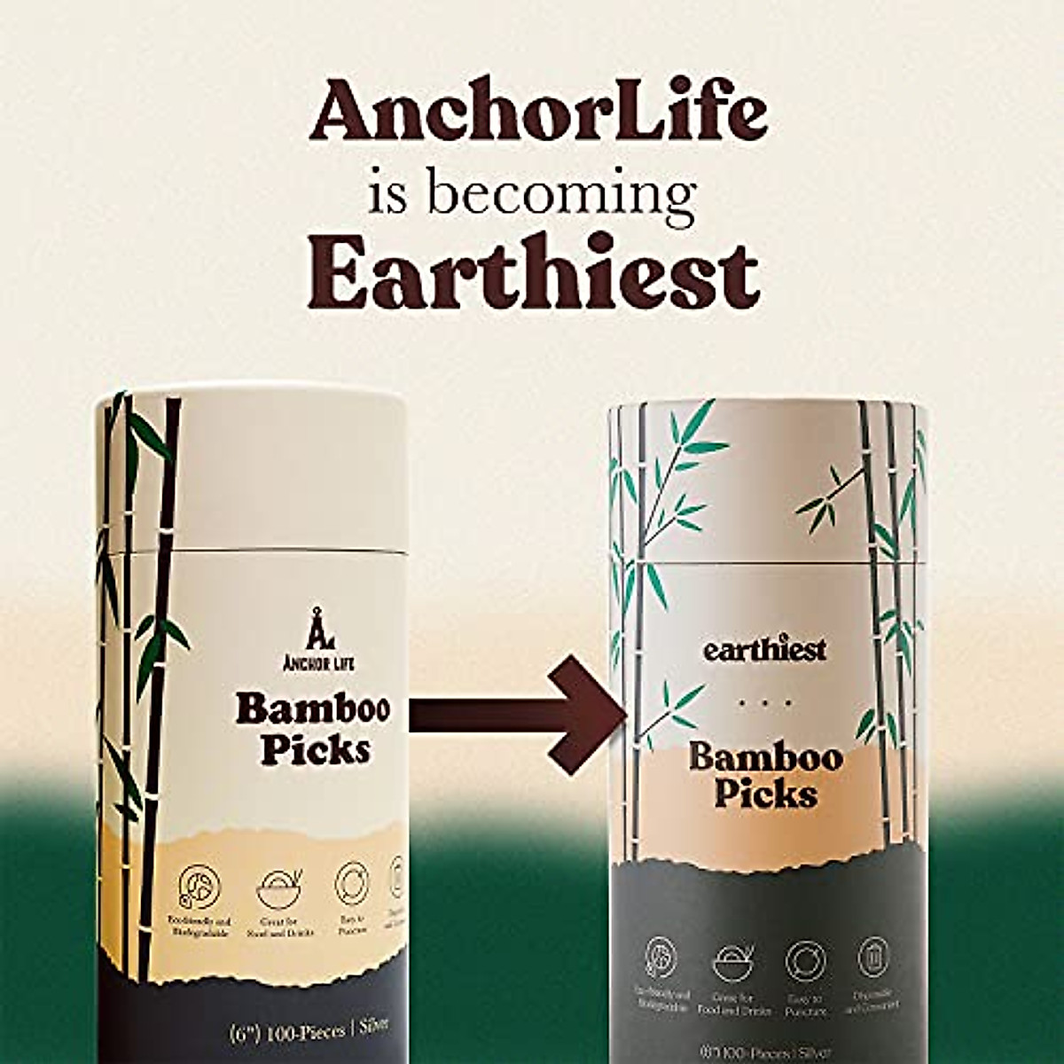 Cocktail Picks - Bamboo Skewers - Toothpicks For Appetizers-4 inch Wooden Skewers (100 Pack) - Party Toothpick for Appetizer and Cocktail Drinks.