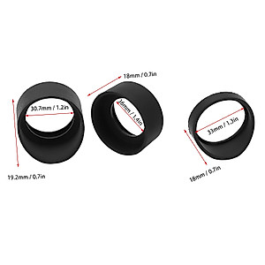 3pcs Microscope Eyepiece Eyeshields, Suitable for AmScope SW, and ZM Series Stereomicroscopes, Soft Rubber Eyepiece Eye Eye Guards Cups.