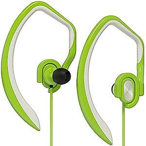 ARTIX Sport Workout Earbuds Headphones XJR, Built-in Microphone in-Ear Stereo Lightweight Wired Sweat-Proof Earphones, for Work, Travel, Running, Exercise, Works w/Smartphones, iPhone Android (Green)