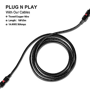 20FT 14AWG Solar Extension Cable with 45A Connectors for GZ Yeti /G500 Solar Generator, Portable Power Station and Renogy, Boulder 200 Solar Panels (20FT)