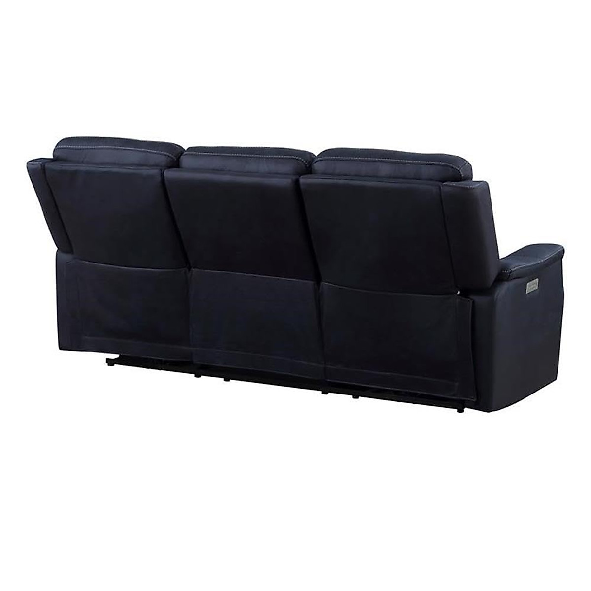 Steve Silver Co Ocean Blue Nubuck Leather-Like Power Reclining USB Port, Hand-Stitched, Headrest & Footrest Control Sofas, 84 x 41 x 41